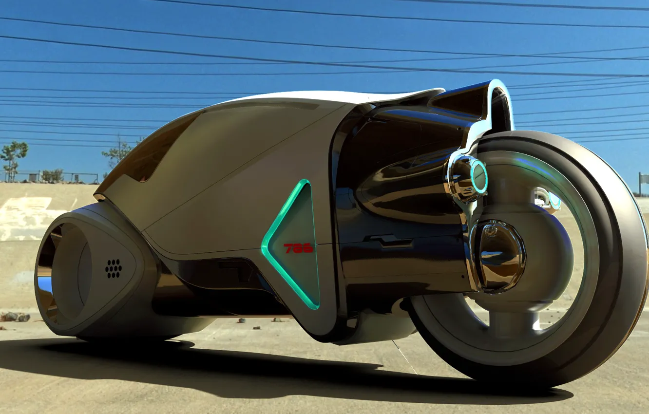 Wallpaper light cycle, road, sky for mobile and desktop, section ...