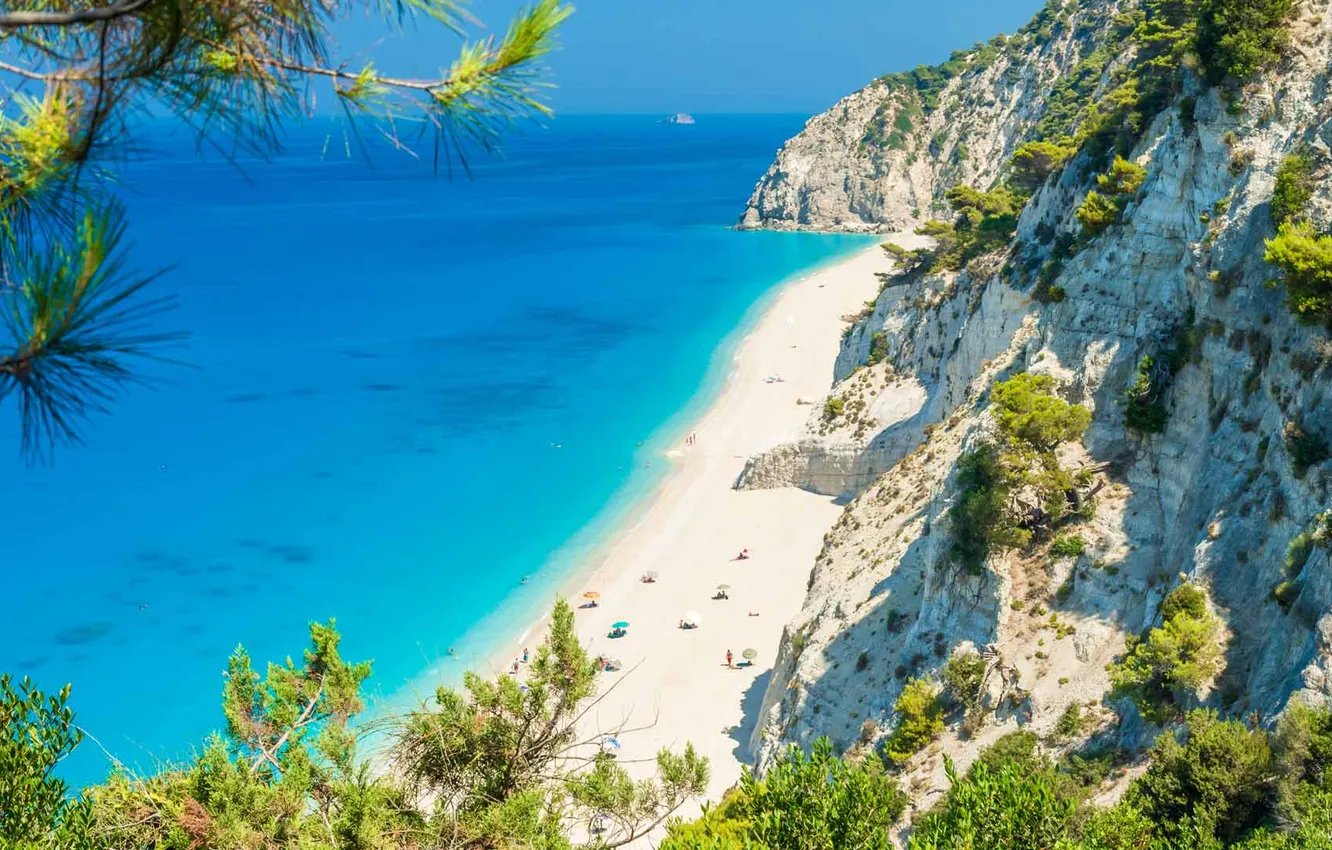 Wallpaper sea, beach, rocks, coast, Greece, Lefkada, Egremeni for ...