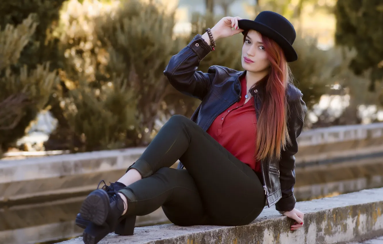 Wallpaper look, girl, model, hair, hat, Irene Ballesteros for mobile ...