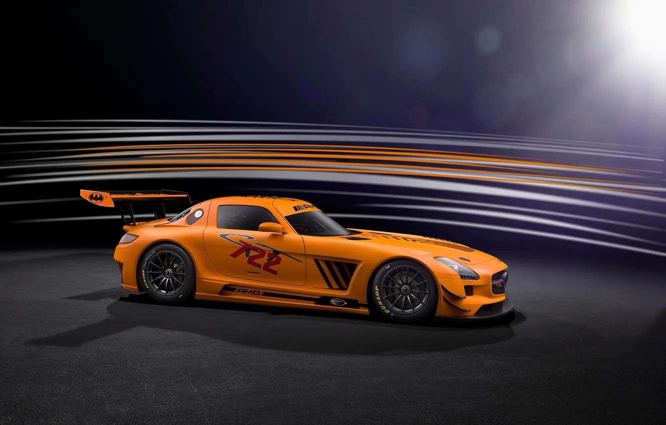 Wallpaper orange, Mercedes-Benz, profile, AMG, SLS, GT3, orange ...