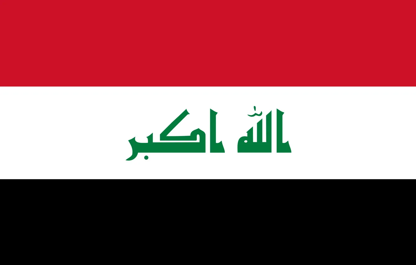 Wallpaper red, white, black, flag of iraq for mobile and desktop ...