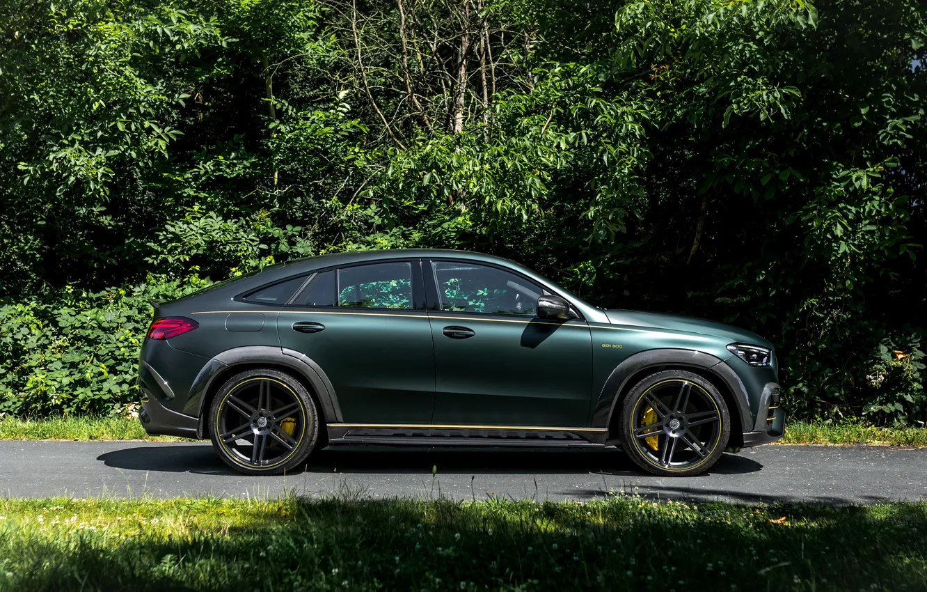 Wallpaper green, Mercedes, road, trees, Side, Mercedes - Benz, Manhart ...