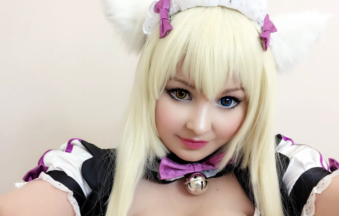 Wallpaper girl, long hair, beautiful, pretty, face, cosplay, blonde ...