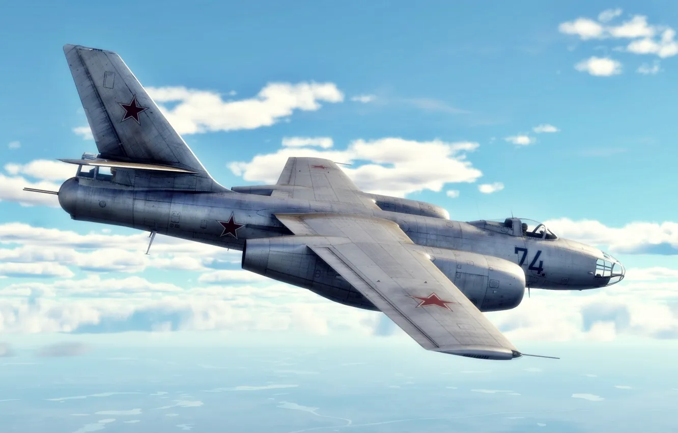 Wallpaper USSR, bomber, THE SOVIET AIR FORCE, Il-28, Ilyushin design ...