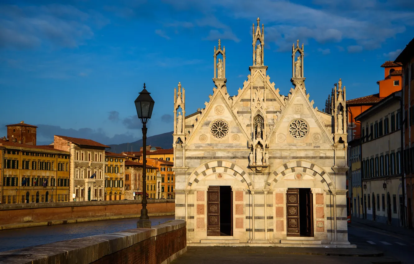 Wallpaper Italy, Church, Pisa, Santa Maria della spina for mobile and ...