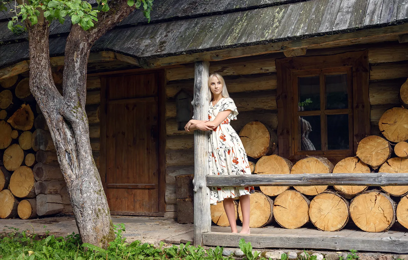 Wallpaper model, village, blonde, Alexander Yushkevich for mobile and ...