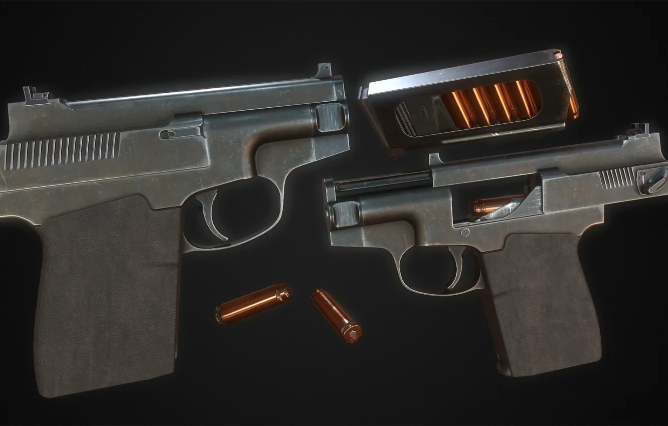 Wallpaper A gun with a cut-off gases, A silenced pistol, PSS Vul images ...