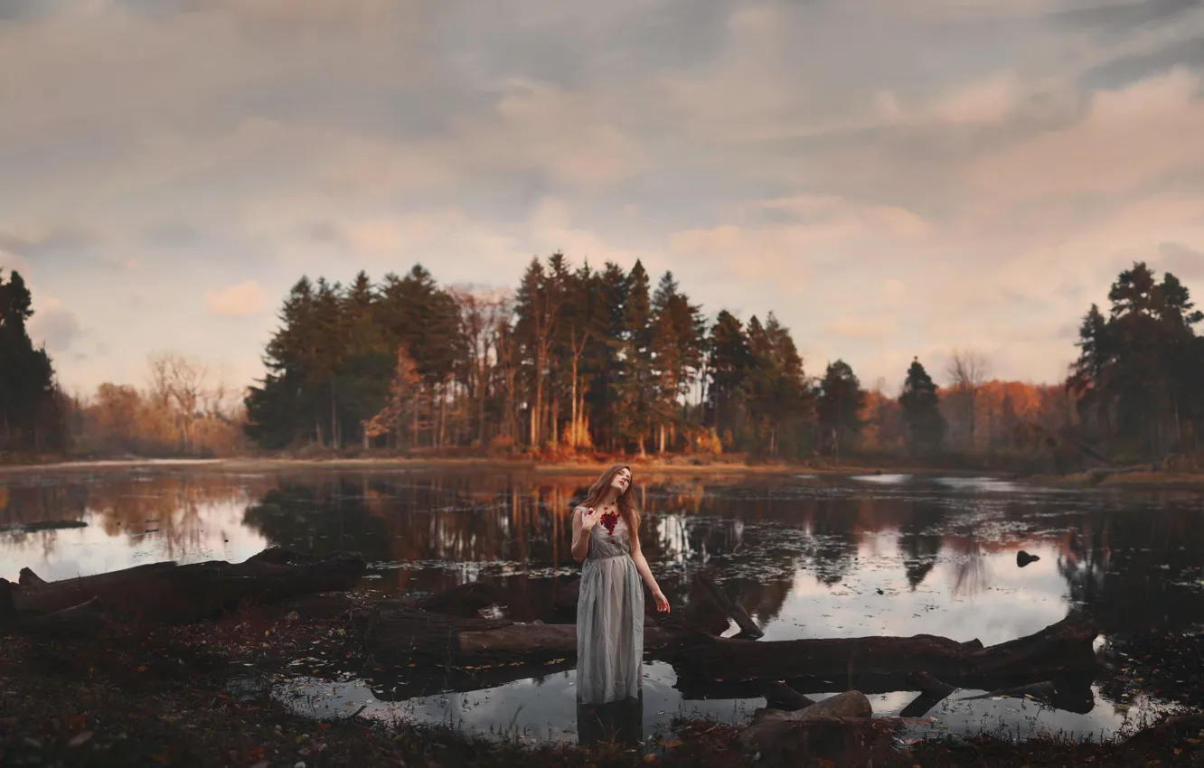 Wallpaper forest, girl, river, Aleah Michele, How beautiful a heart can ...