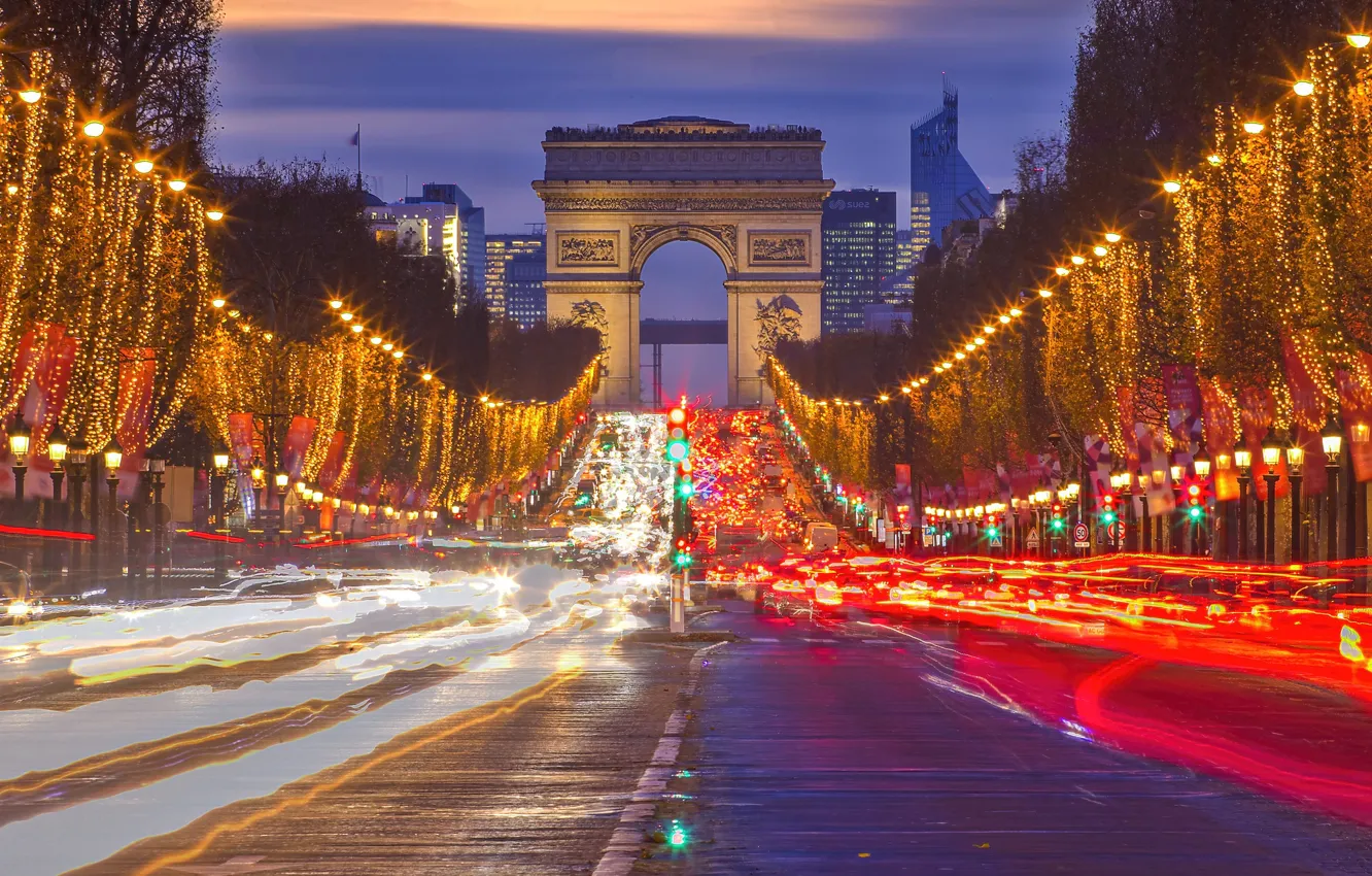 Wallpaper France, Paris, Champs Elysees for mobile and desktop, section ...