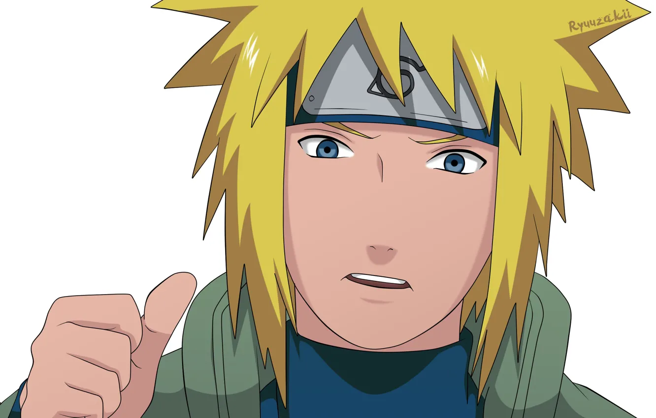 Wallpaper white background, Naruto, Naruto, Minato, Namikaze for mobile ...