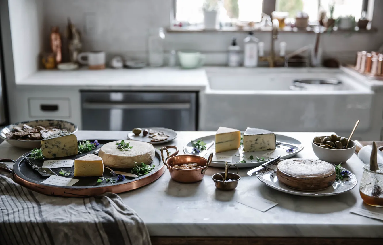 Wallpaper cheese, kitchen, olives, pistachio for mobile and desktop ...