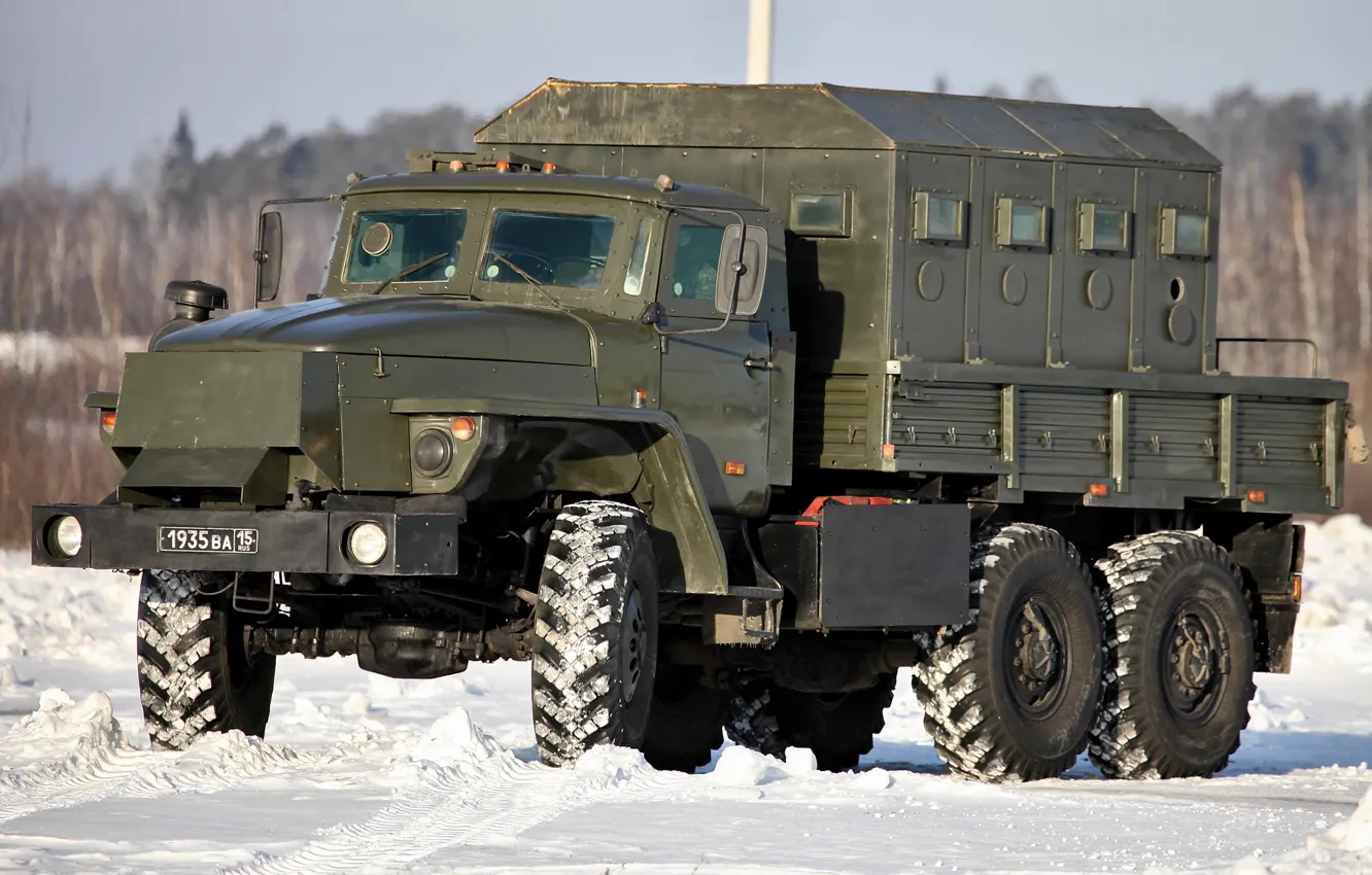 Wallpaper snow, Armored car, Star-, Ural-4320 for mobile and desktop ...