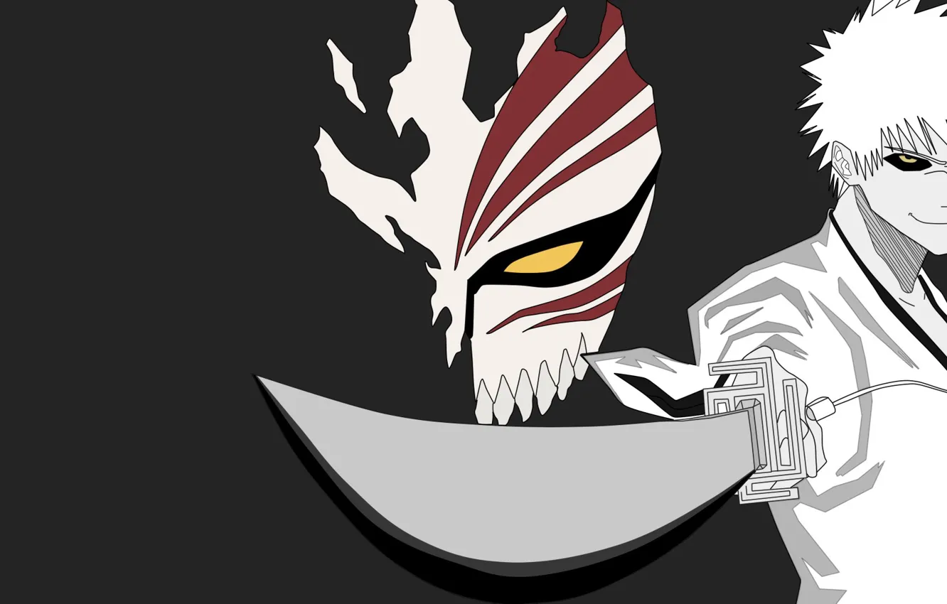 Wallpaper sword, game, Bleach, anime, ken, blade, Kurosaki Ichigo, mask ...