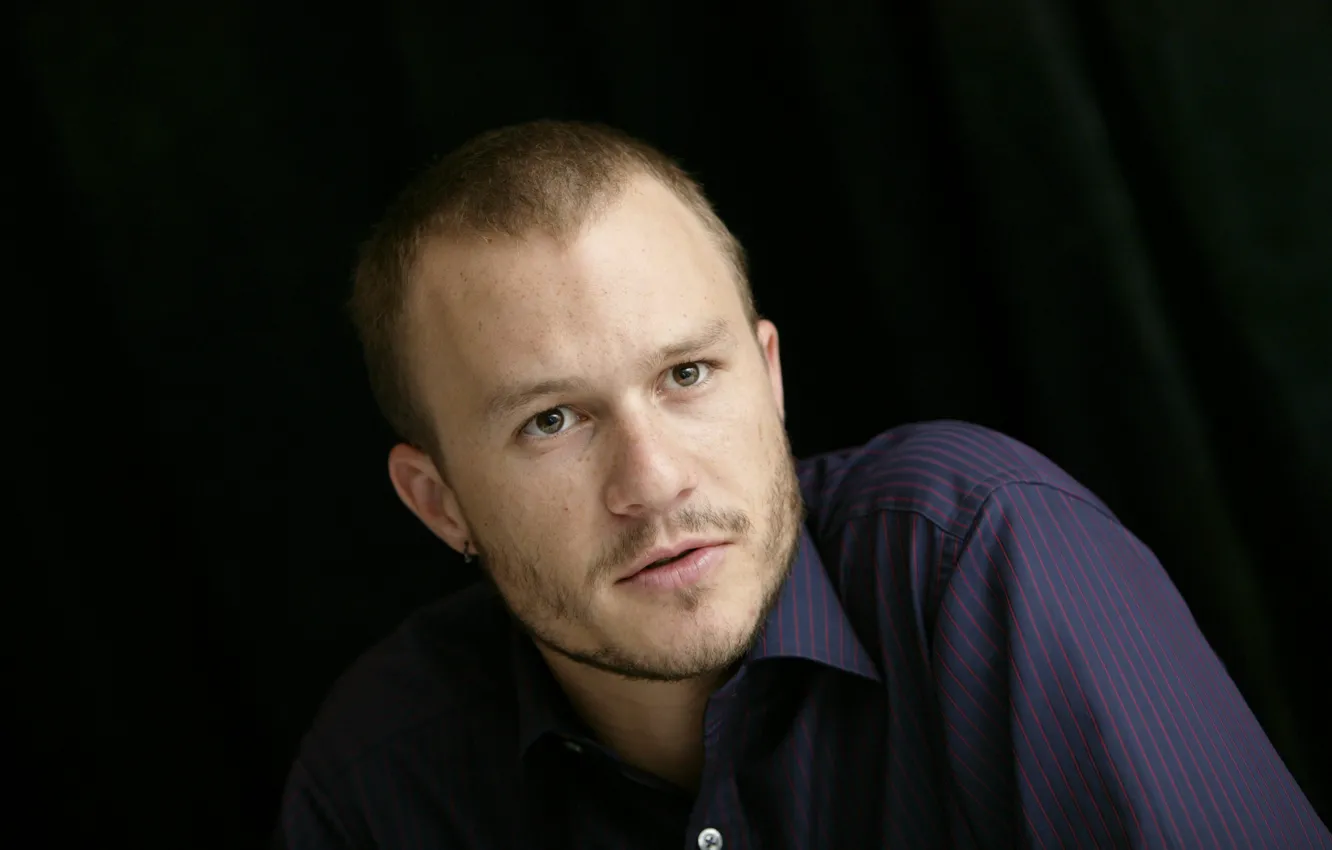 Wallpaper Actor, Tattoo, Earrings, Male, Bristles, Shirt, Heath Ledger ...