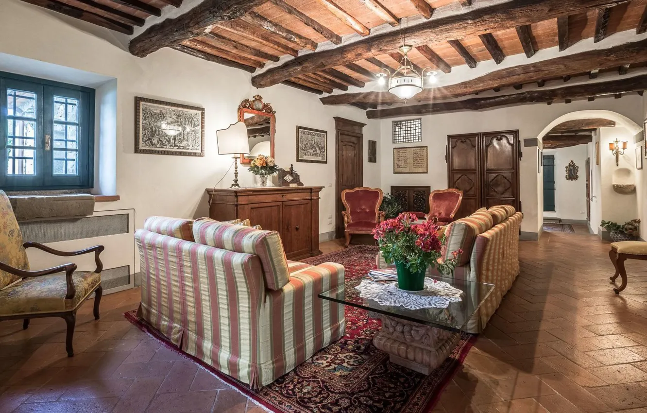 Wallpaper design, style, interior, Italy, architecture, living room ...