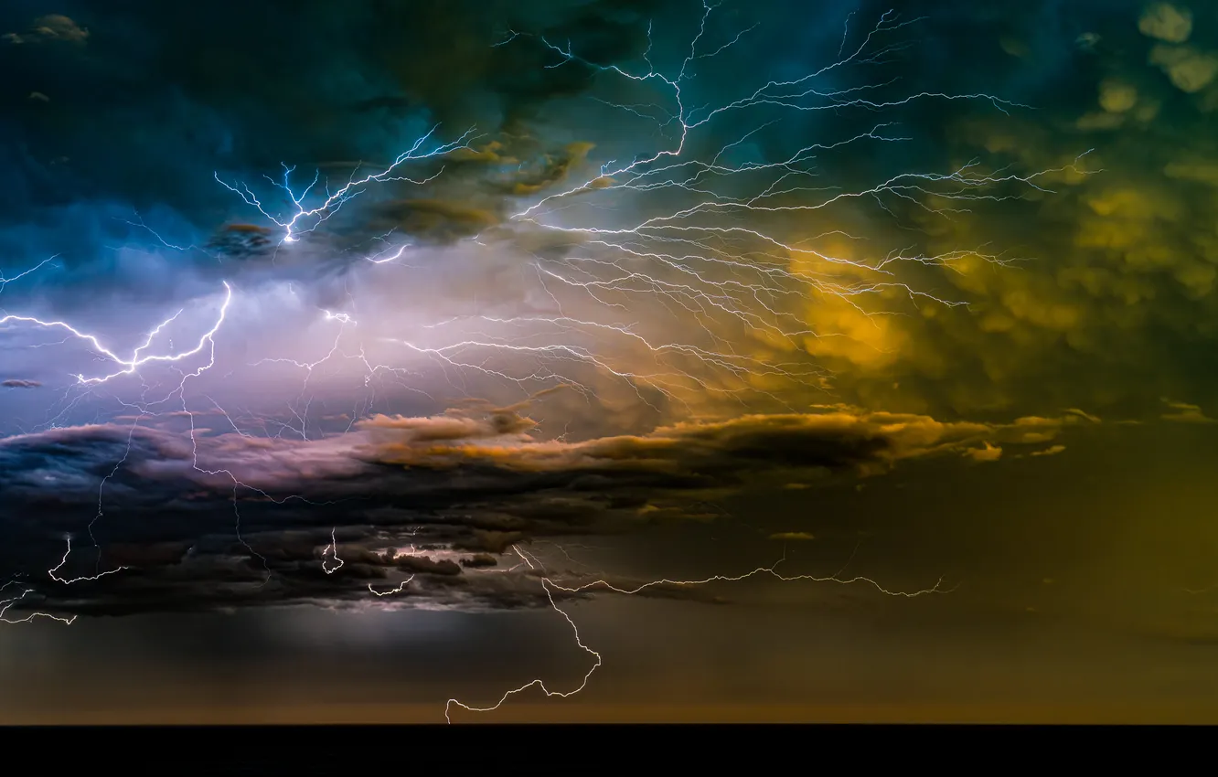 Wallpaper the storm, night, clouds, storm, element, lightning, category ...