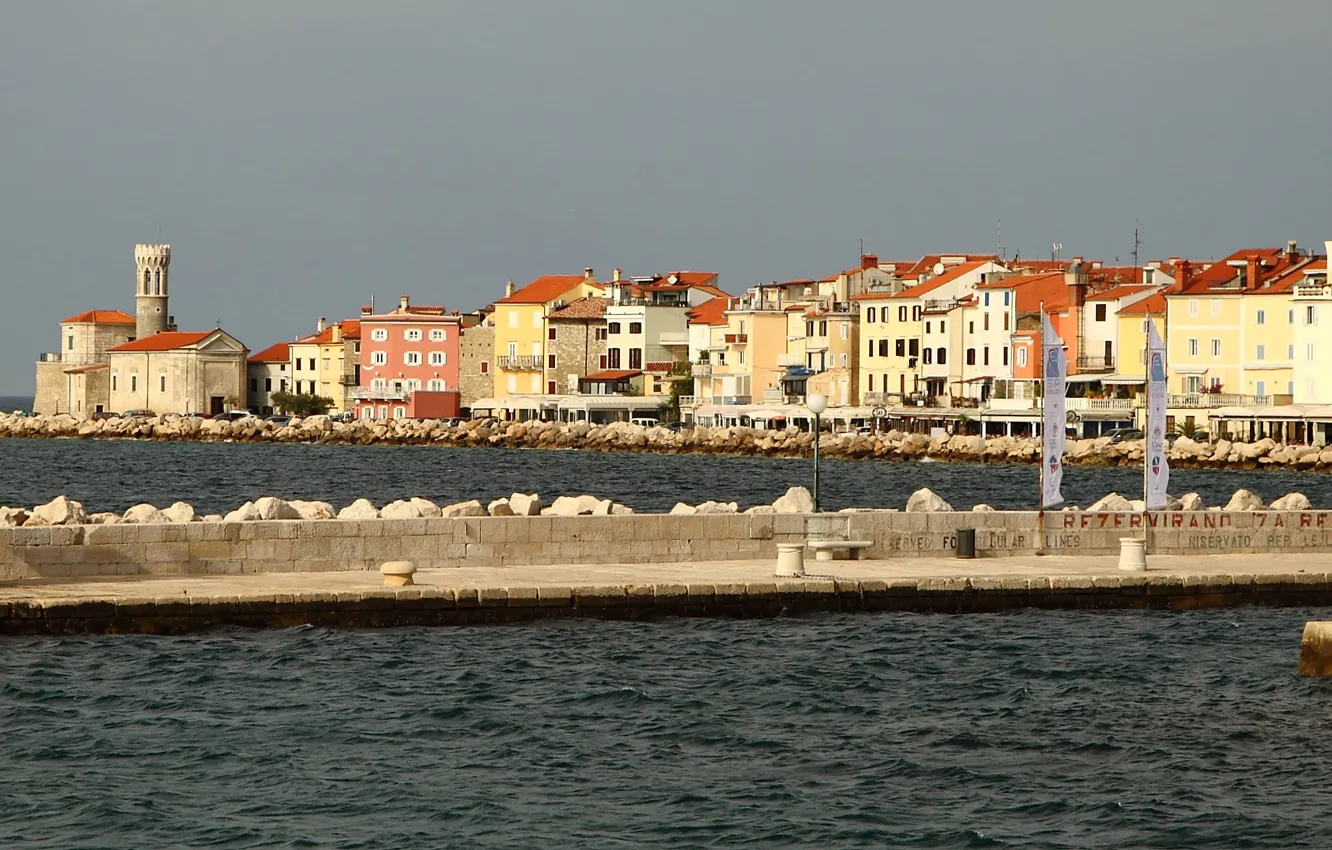 Wallpaper sea, home, Piran, Slovenia for mobile and desktop, section ...