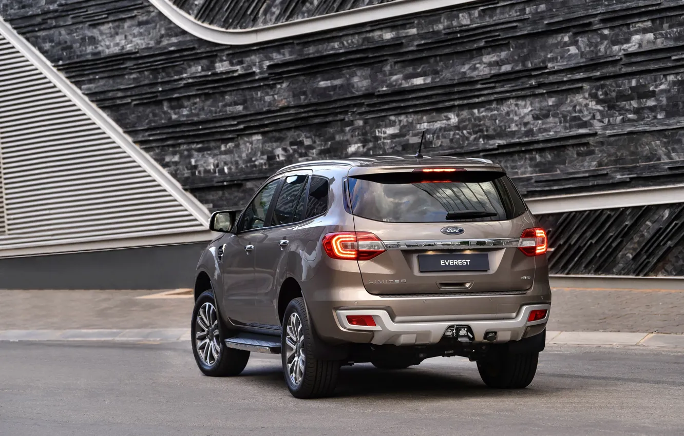 Wallpaper wall, Ford, the sidewalk, rear view, Everest, Limited, 4WD ...