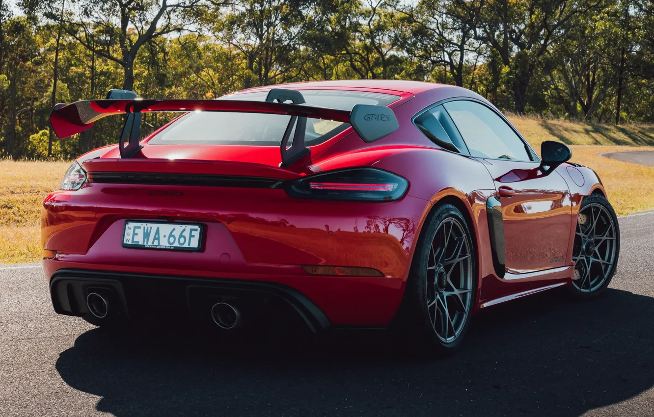 Wallpaper Porsche, Cayman, rear view, exterior, GT4, Weissach Package ...