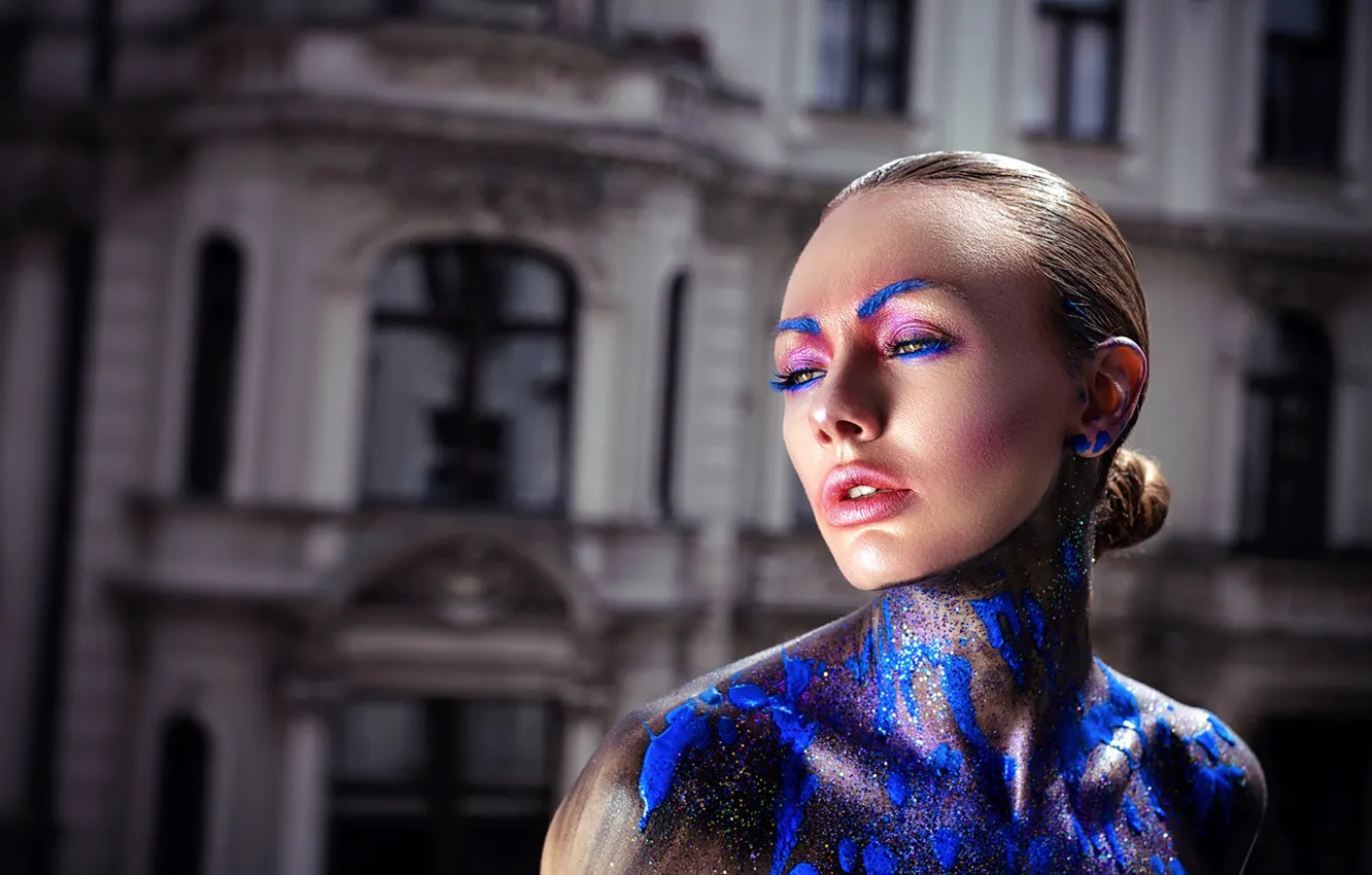 Wallpaper girl, face, style, paint, makeup for mobile and desktop ...