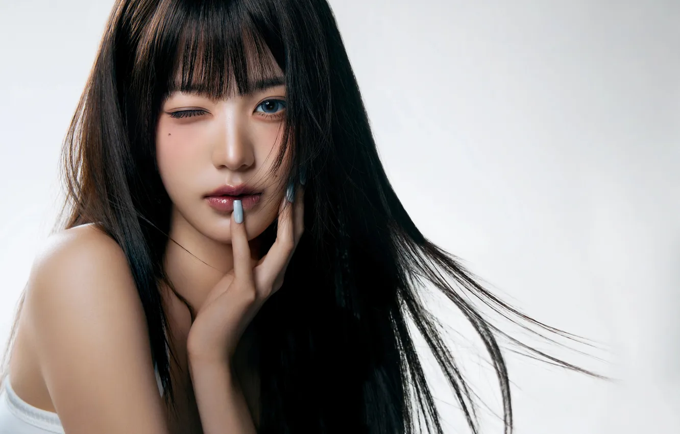 Wallpaper Music, portrait, white background, Jang Wonyoung, South ...