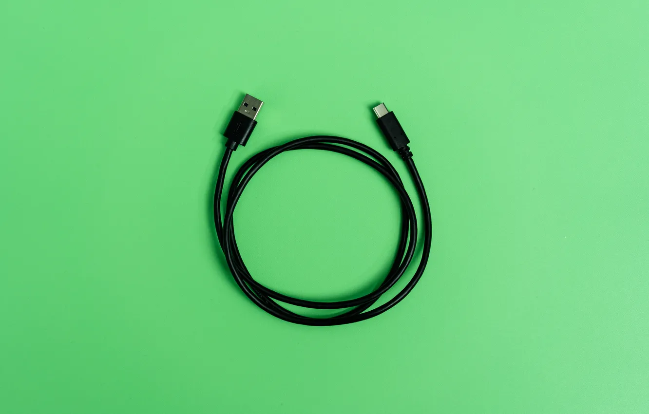 Wallpaper green, black, cable for mobile and desktop, section ...
