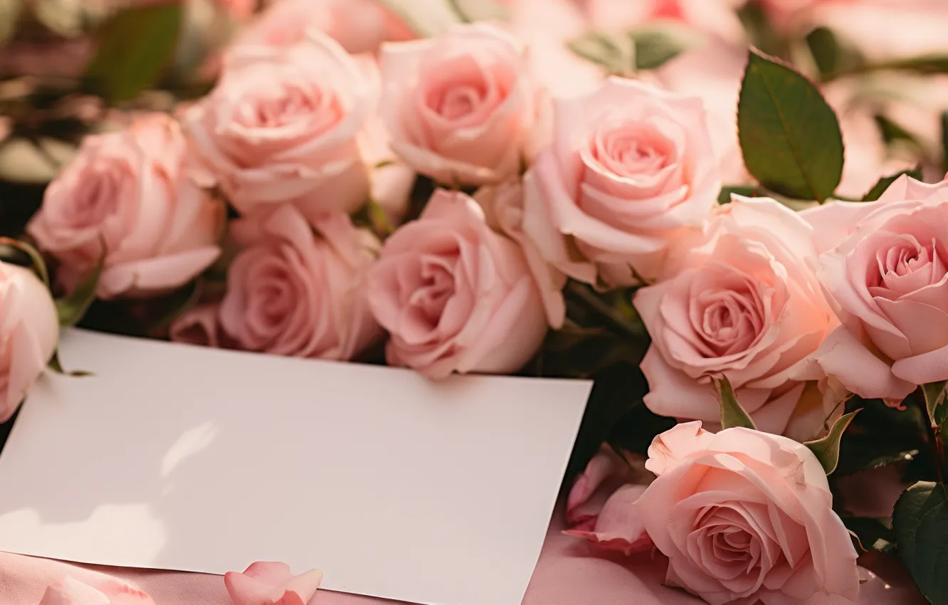 Wallpaper leaves, flowers, paper, birthday, holiday, roses, bouquet ...