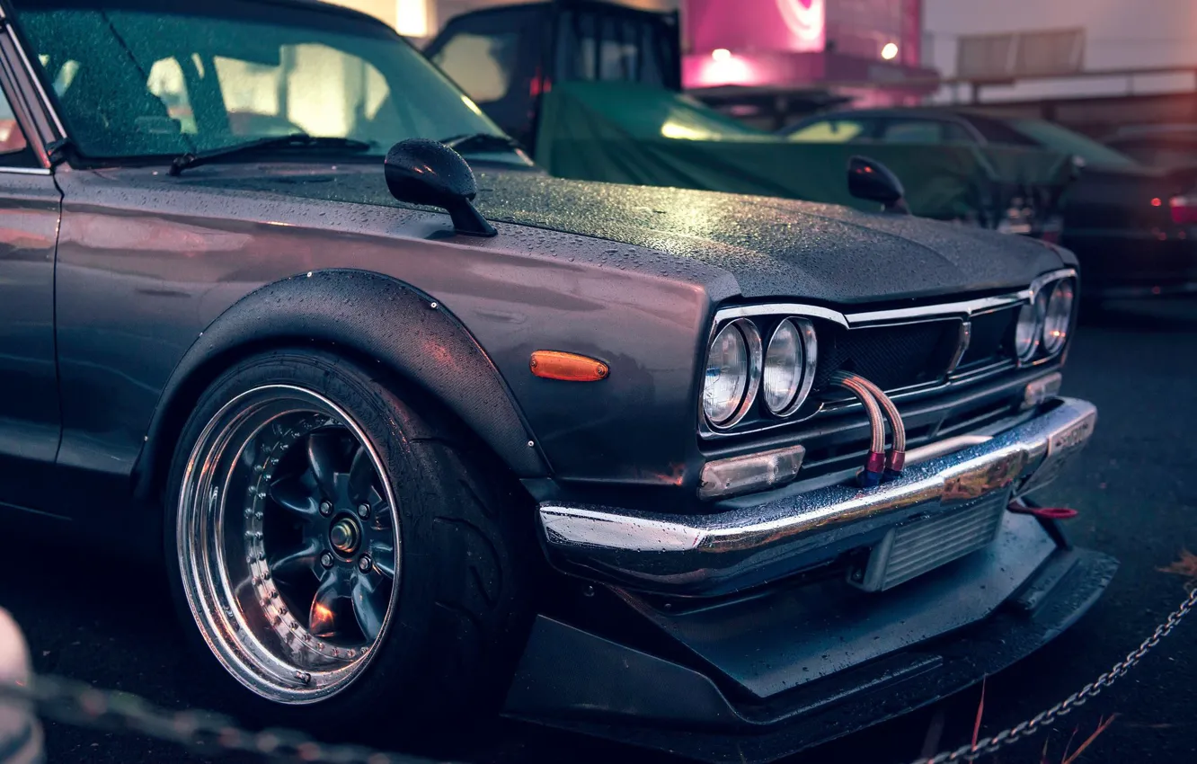 Wallpaper Nissan, GT-R, 2000, Front, Skyline, Rain images for desktop ...