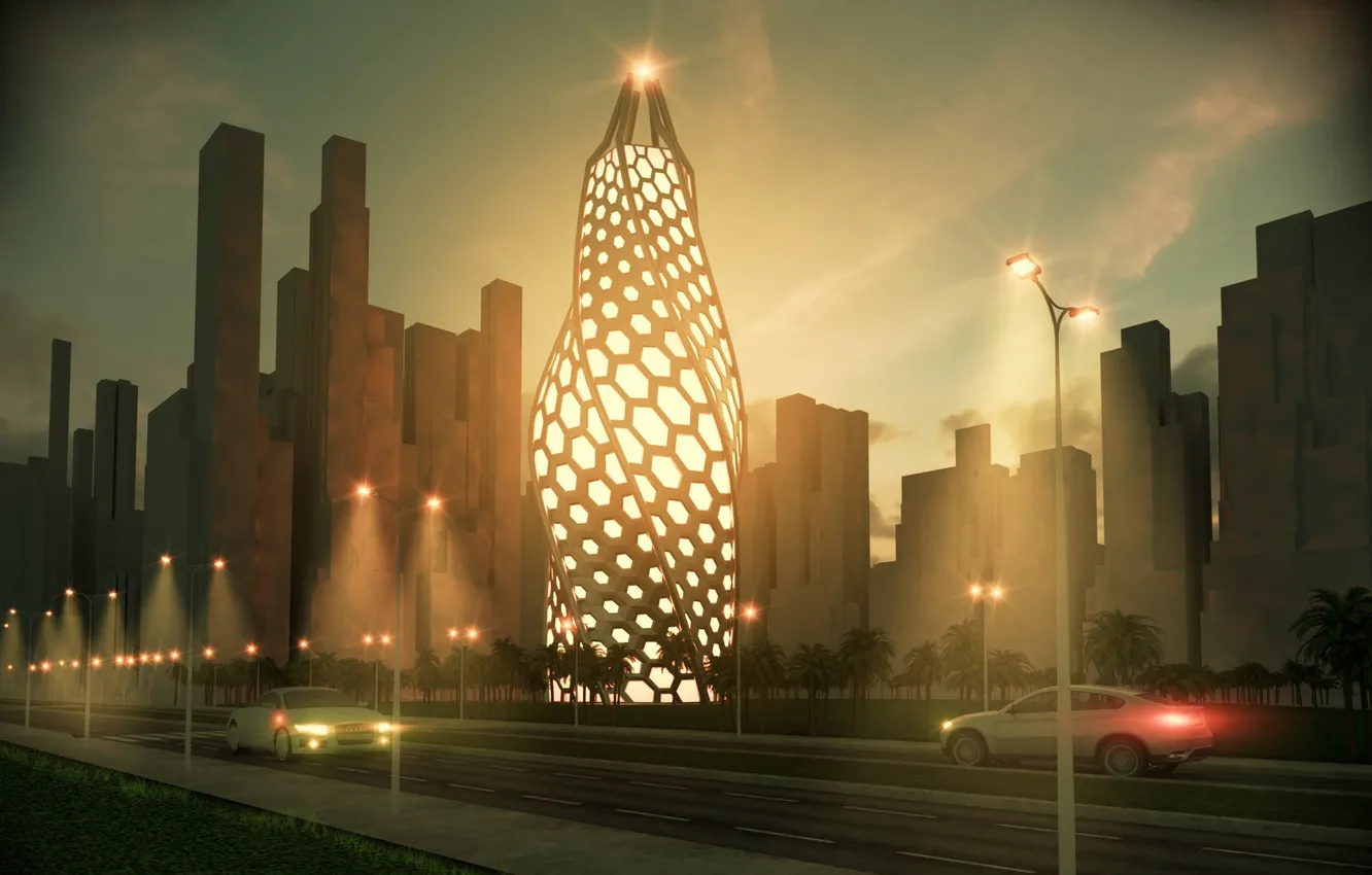 Wallpaper the city, construction, Residential organic Building for ...