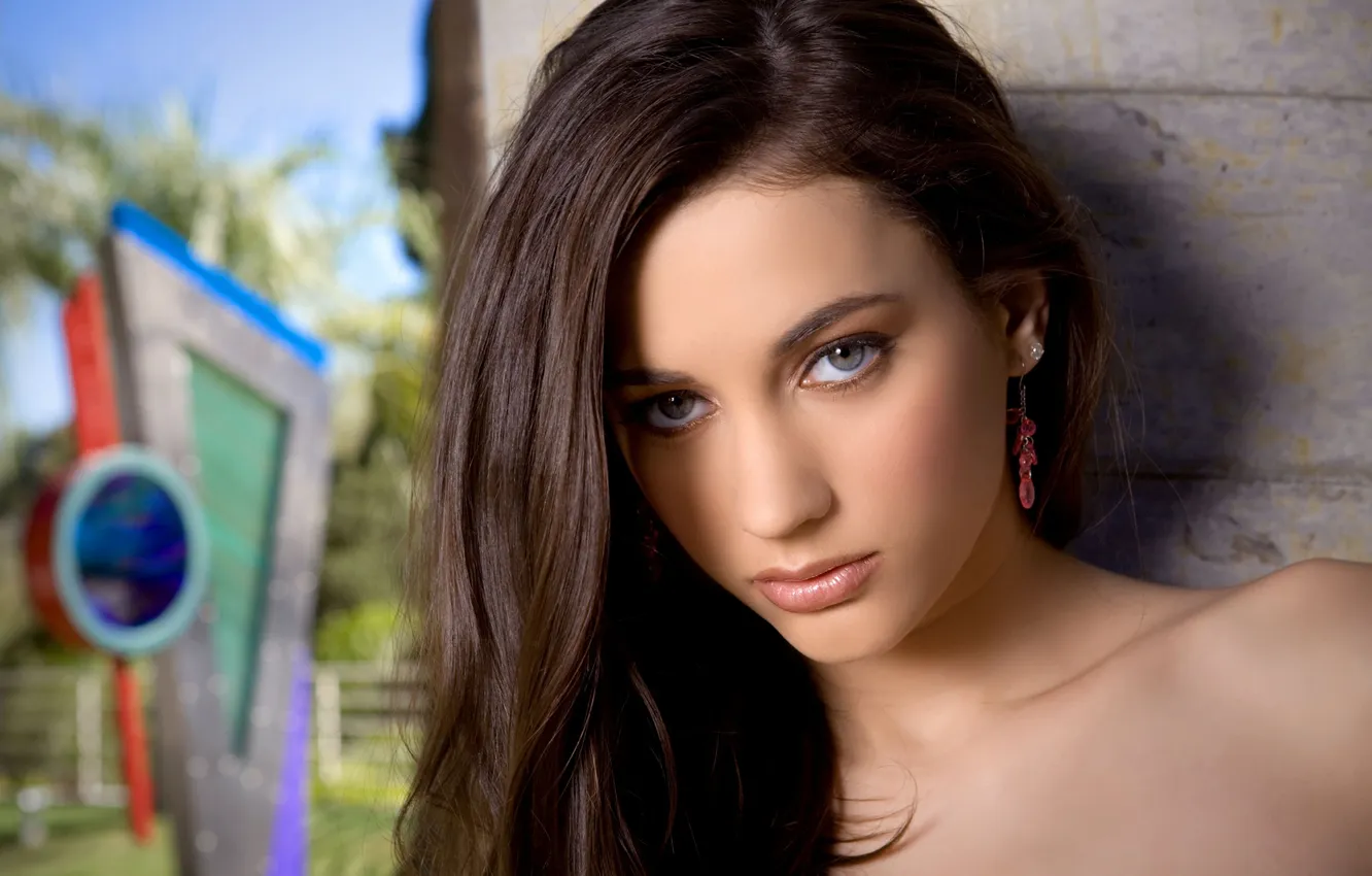 Wallpaper Eyes Look Girl Face Hair Brunette Georgia Jones Neck