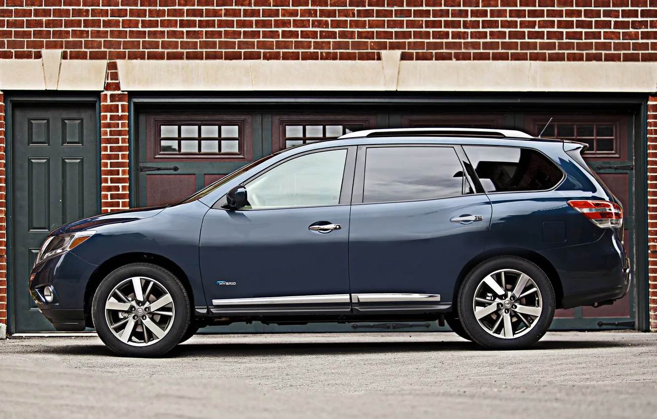 Wallpaper blue, Nissan, car, side view, Hybrid, Pathfinder for mobile ...