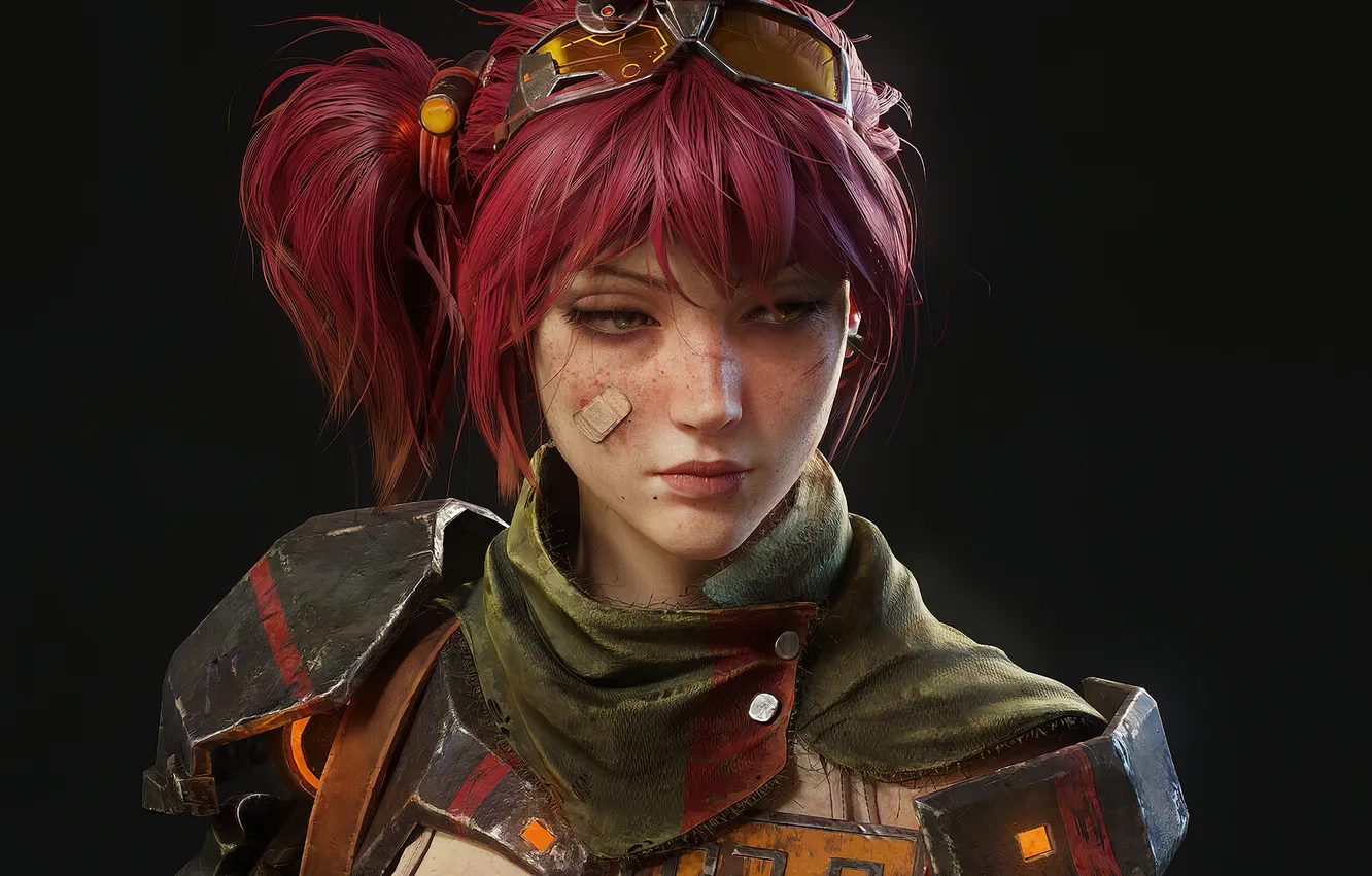 Wallpaper girl, Red hair, sweet baby, Wastepunk, Lucretia Romeo, Game ...