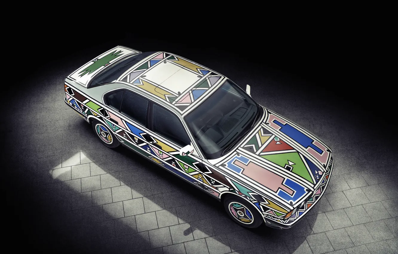 Wallpaper BMW, E34, 5 Series, BMW 525i Art Car by Esther Mahlangu for ...