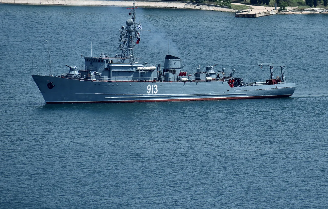 Wallpaper sea, minesweeper, Sevastopol, project 266m, Kovrovets for ...
