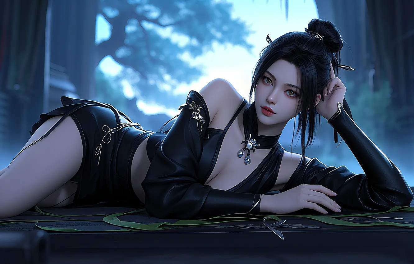 Wallpaper girl, sexy, woman, AI CG for mobile and desktop, section ии арт, resolution 3840x2160 ...