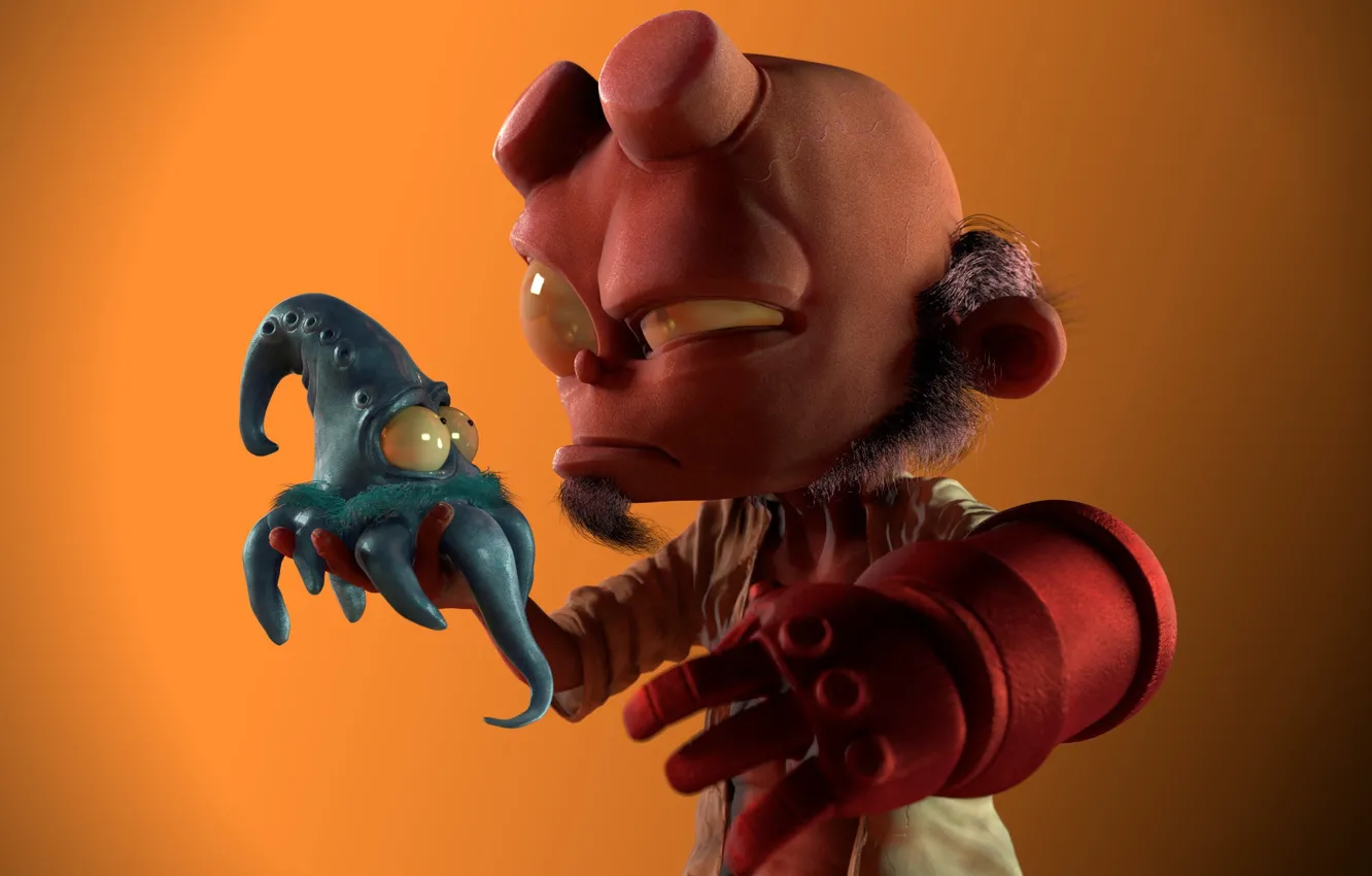 Wallpaper art, octopus, Matteo Caruso, Hell Boy for mobile and desktop ...