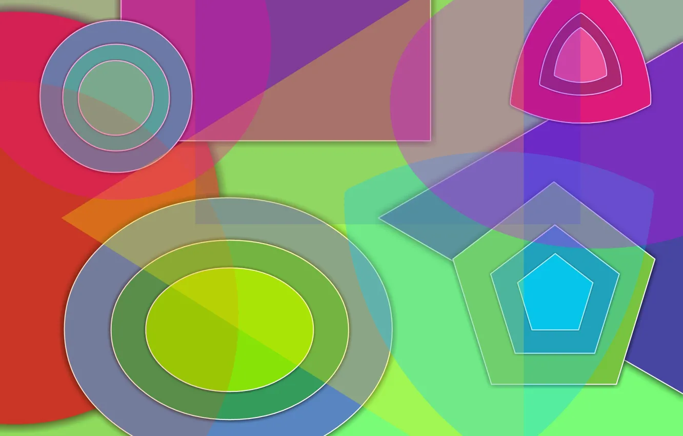 Wallpaper colored, figure, geometry for mobile and desktop, section ...