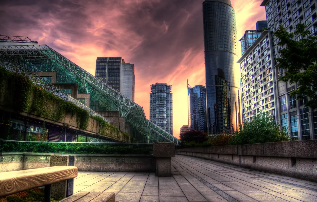 Wallpaper sunset, building, skyscrapers images for desktop, section ...