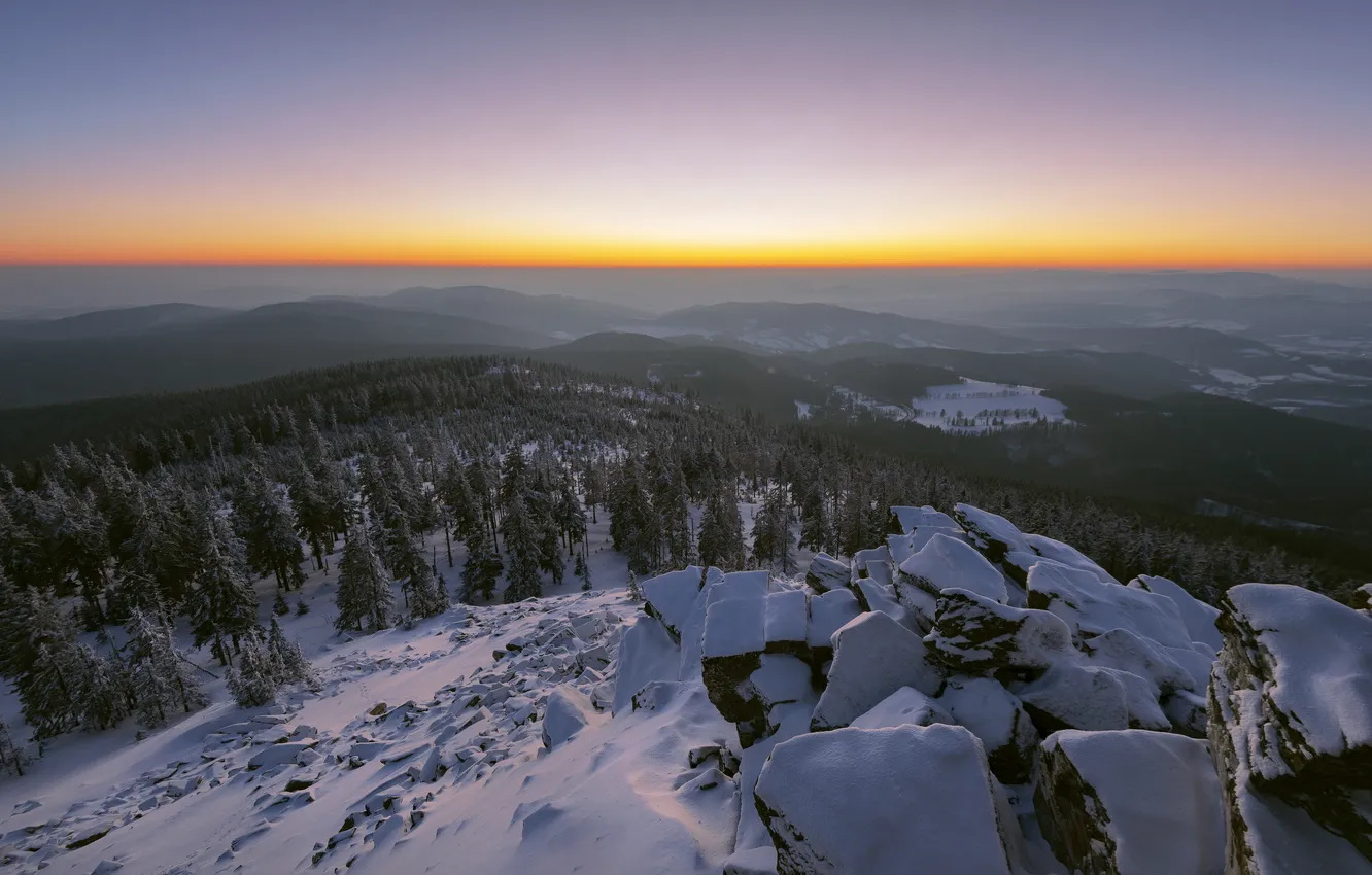 Wallpaper ice, sunrise, summit for mobile and desktop, section пейзажи ...