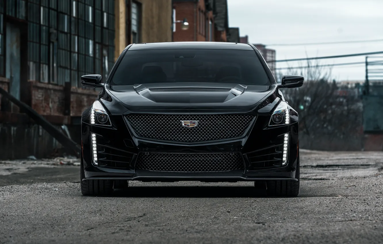 Wallpaper Cadillac, Muscle, CTS-V, Front, Black, Lights, Face for ...