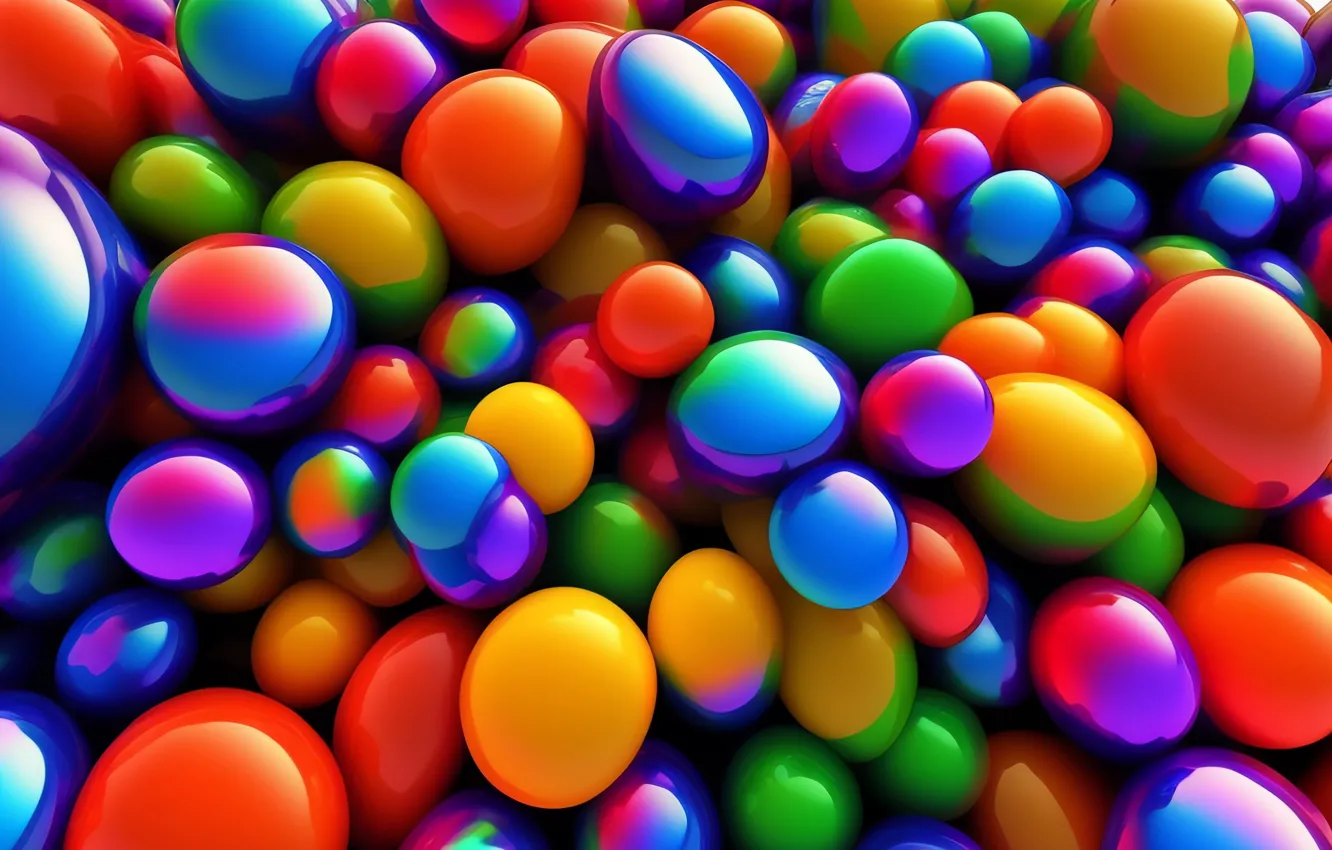 Wallpaper balls, background, balls, colorful, rainbow, balls ...