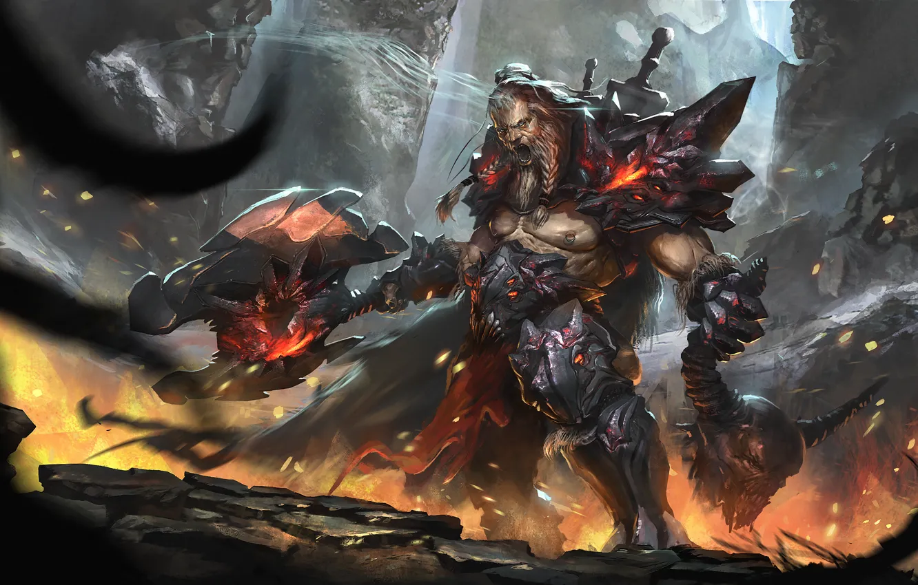 Wallpaper Blizzard, Art, Diablo 3, Warrior, Blizzard Entertainment, Fan ...