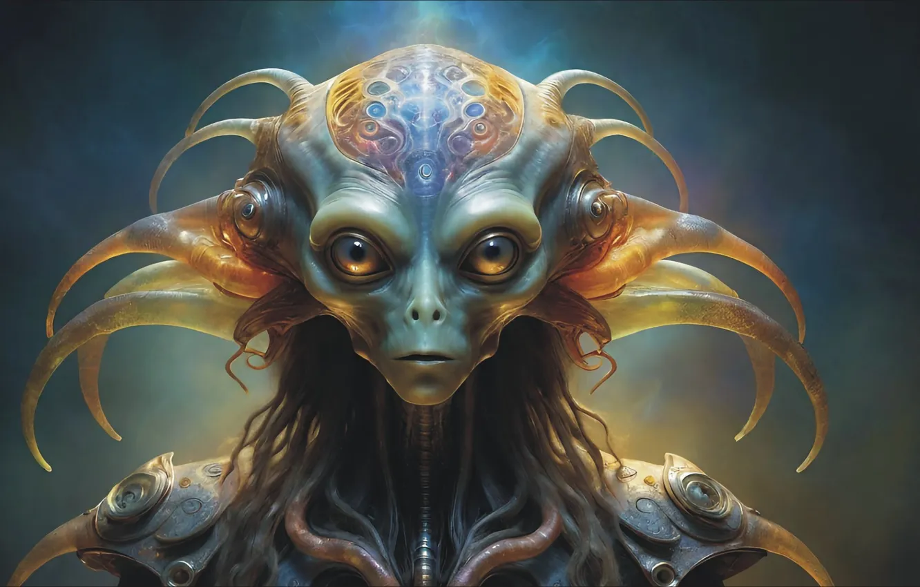 Wallpaper fiction, portrait, alien, alien, art, portrait, Fantastic art ...