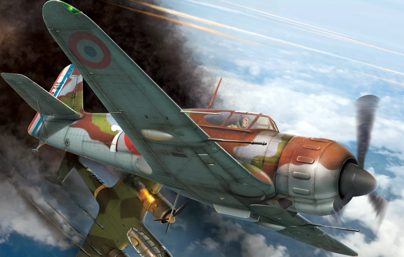 Wallpaper The French air force, French fighter-monoplane, Air force ...