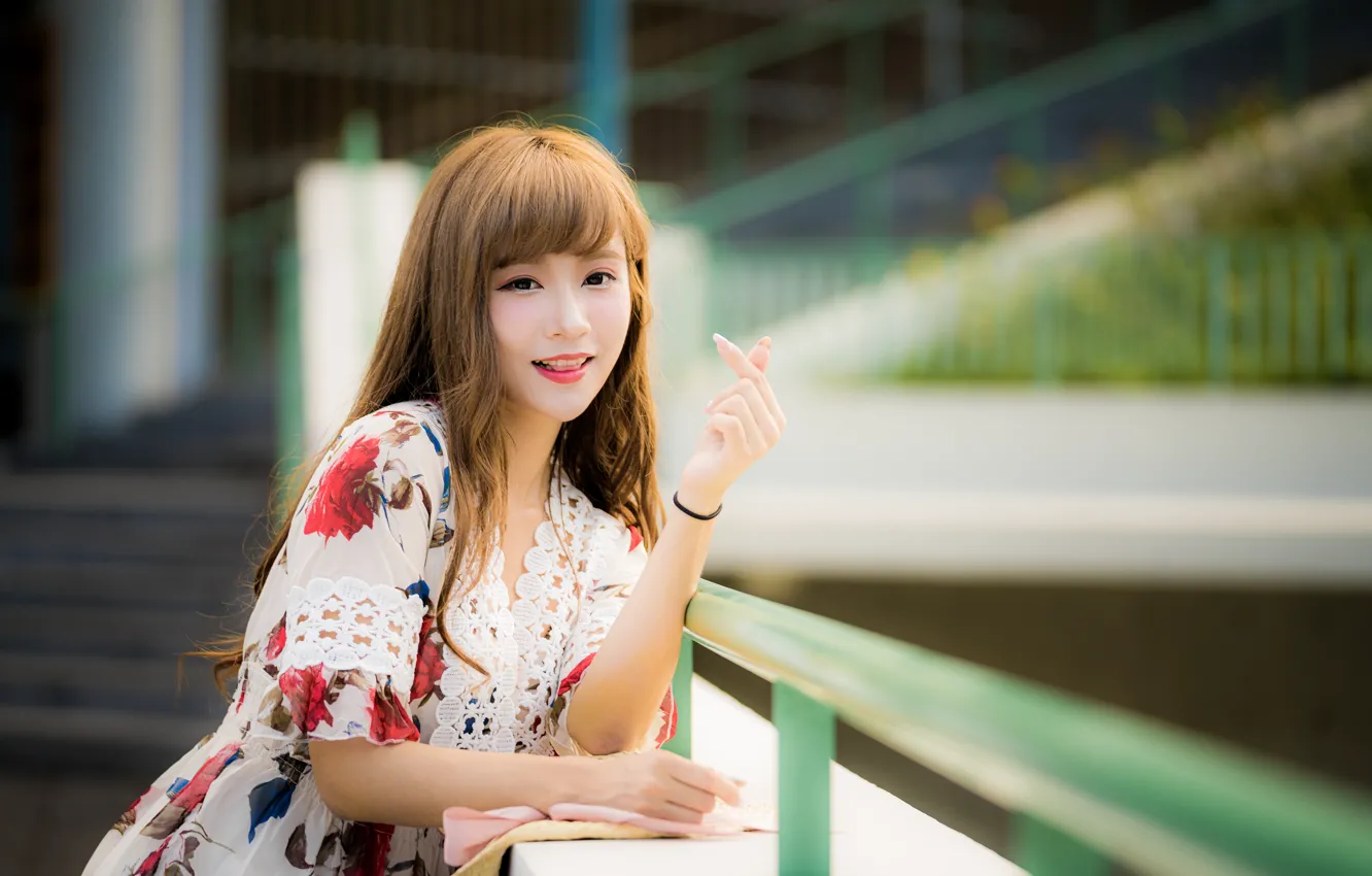 Wallpaper look, girl, hair, Asian, cutie, bokeh for mobile and desktop ...