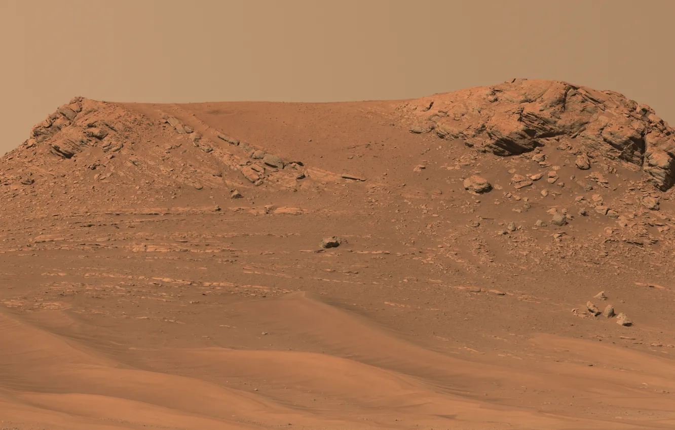 Wallpaper the sky, surface, nature, desert, planet, mountain, Mars ...