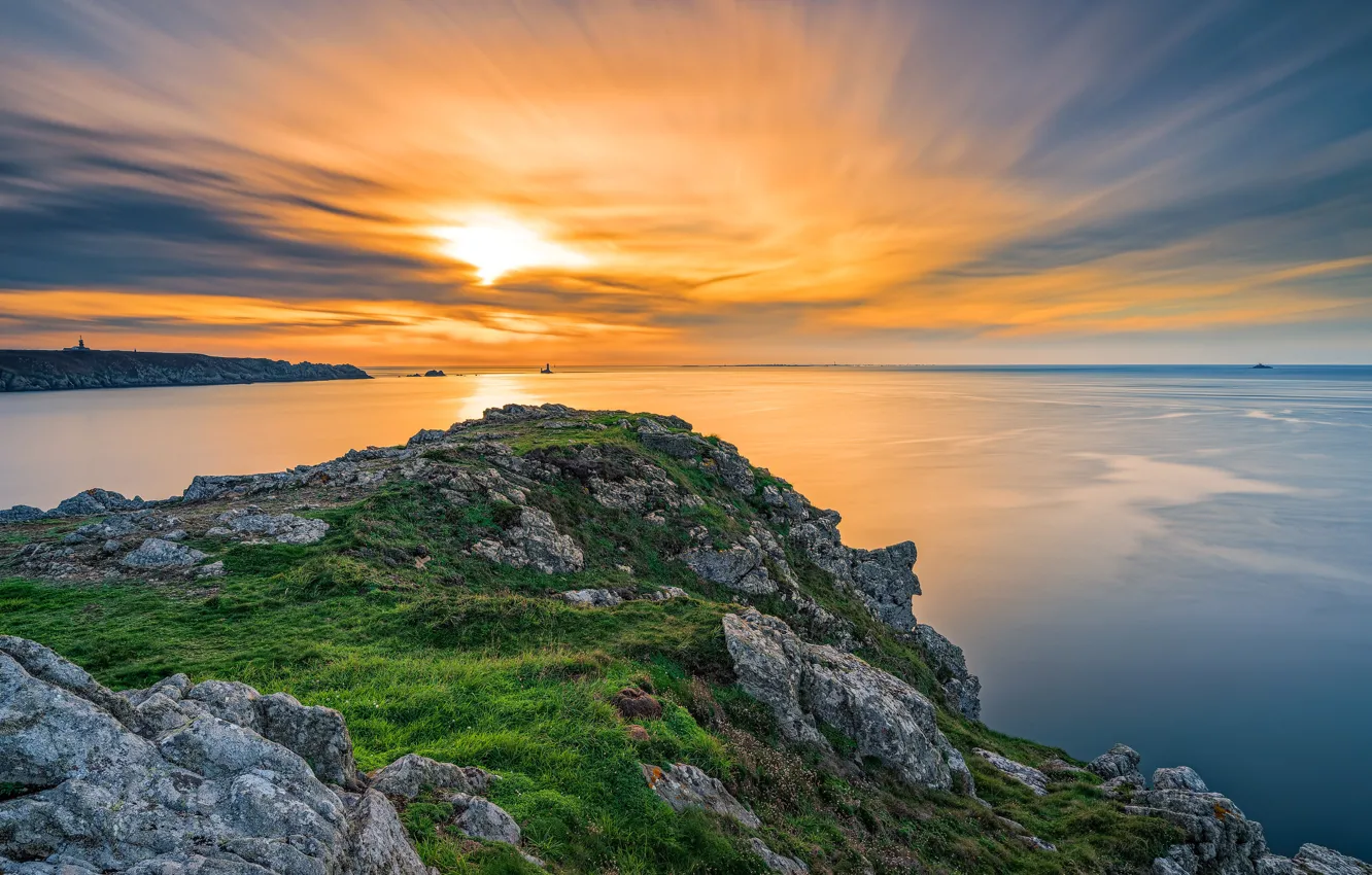 Wallpaper rocks, coast, France, Brittany for mobile and desktop ...