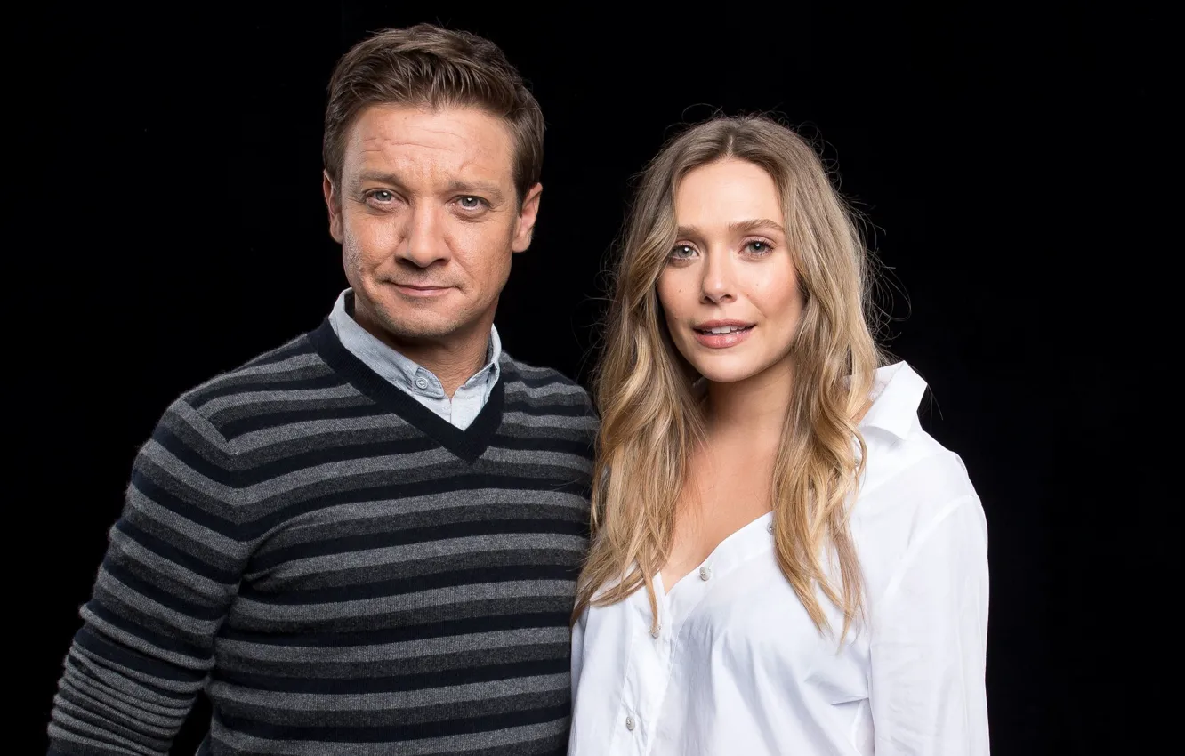 Wallpaper look, smile, actress, actor, two, hair, Jeremy Renner, Jeremy ...