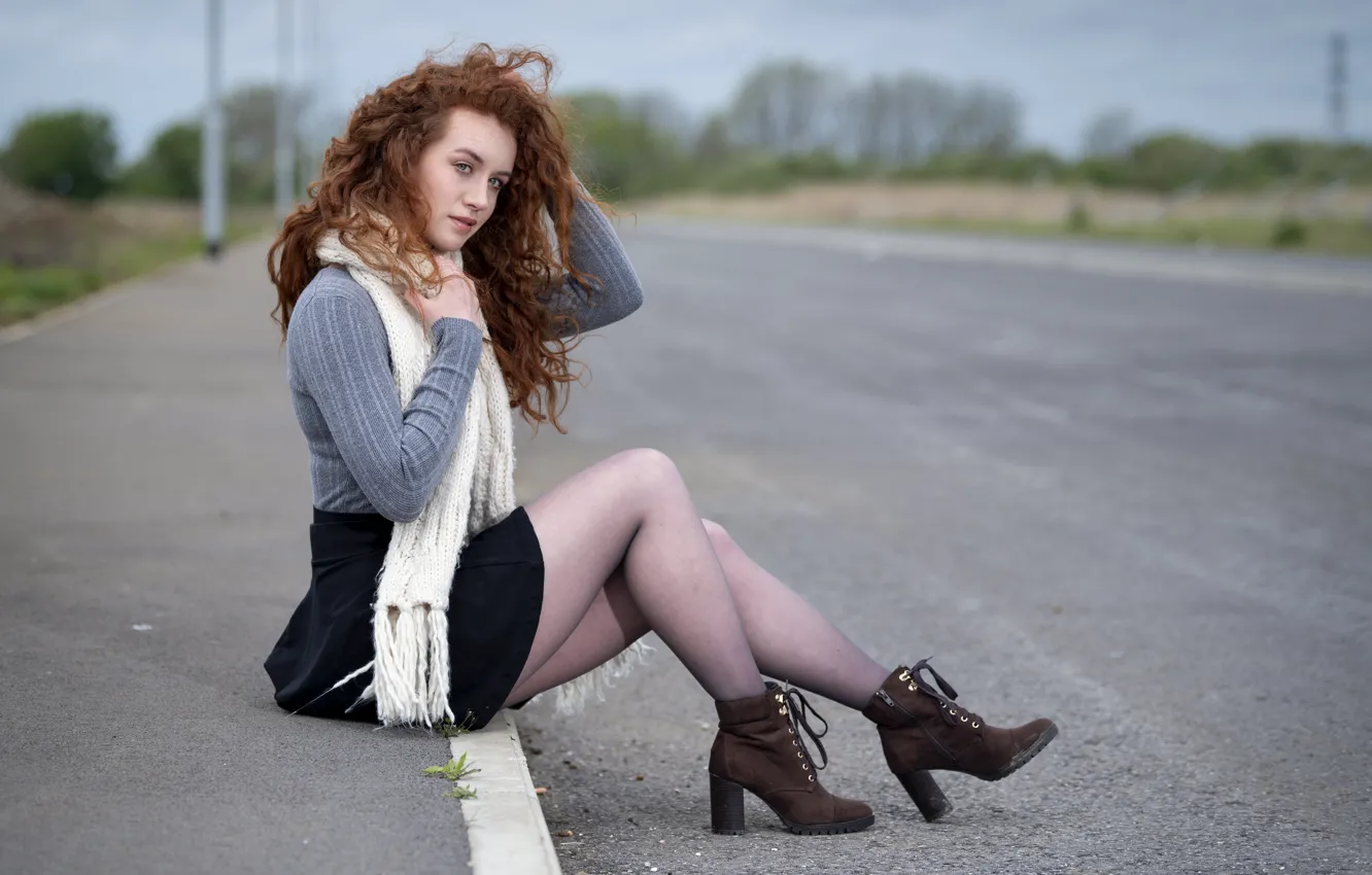 Wallpaper road, girl, Lydia images for desktop, section девушки - download