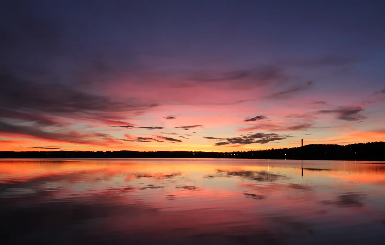 Wallpaper landscape, nature, sunset, night for mobile and desktop ...